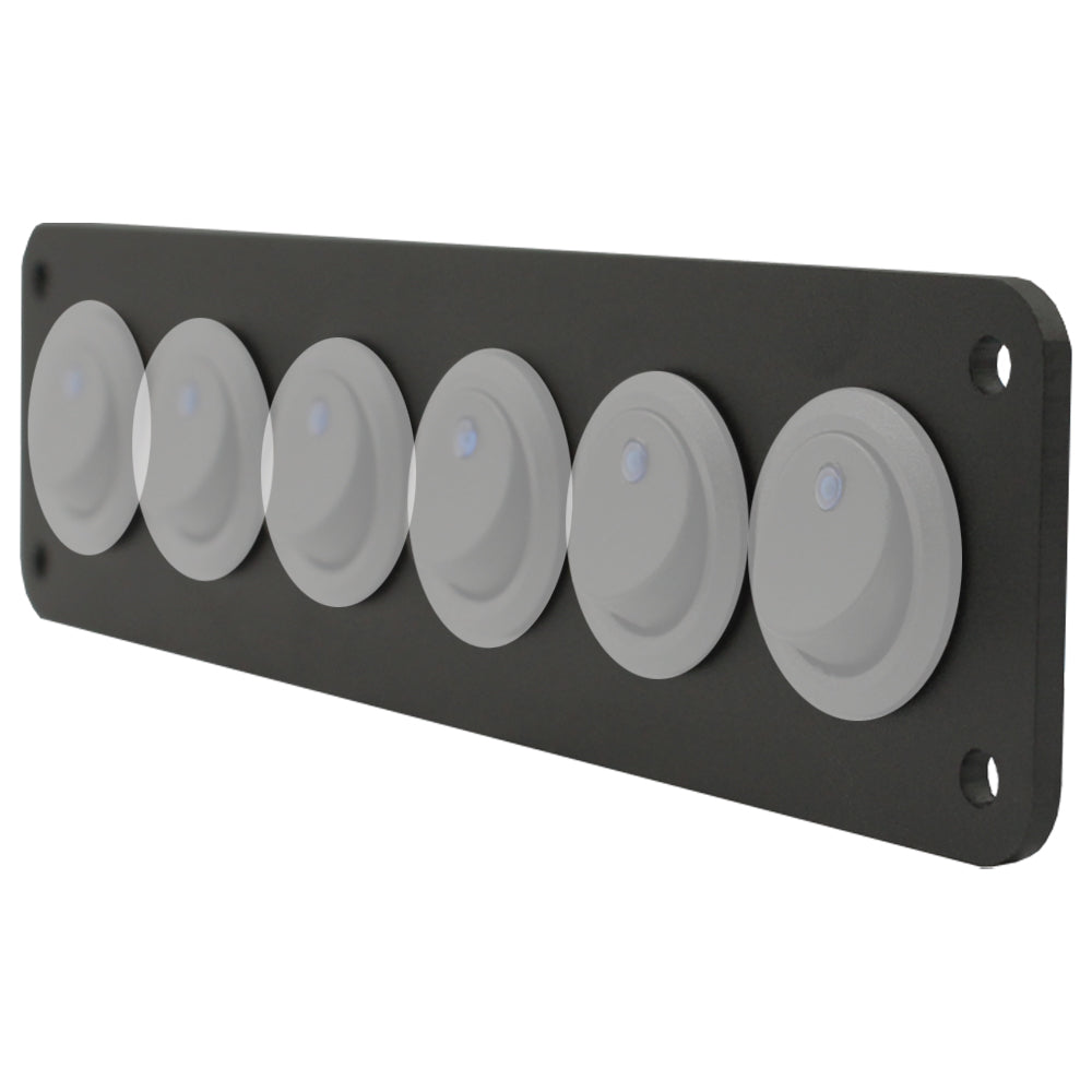 6 Gang 20mm Mini Round Toggle Switch Panel by Switch Boss