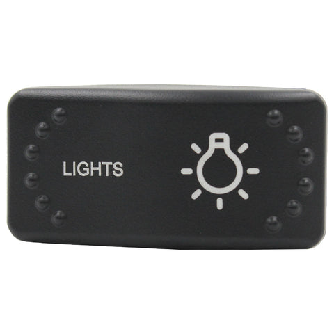 Laser Etched Horizontal Rocker Switch by Switch Boss - Green LED