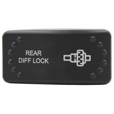 Laser Etched Horizontal Rocker Switch by Switch Boss - Green LED