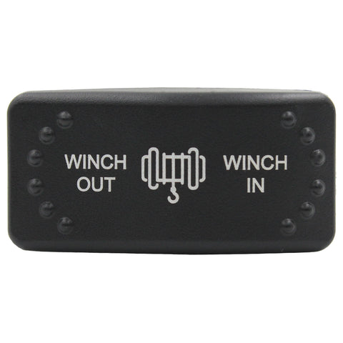 Laser Etched Horizontal Rocker Switch by Switch Boss - Green LED