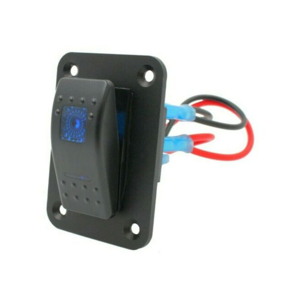 1 Gang Blue LED Rocker Switch Panel by Switch Boss
