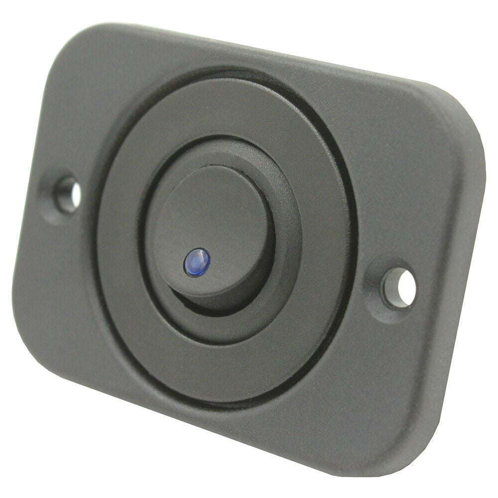 Mini Round Toggle Switch Black w/ Blue LED by Switch Boss