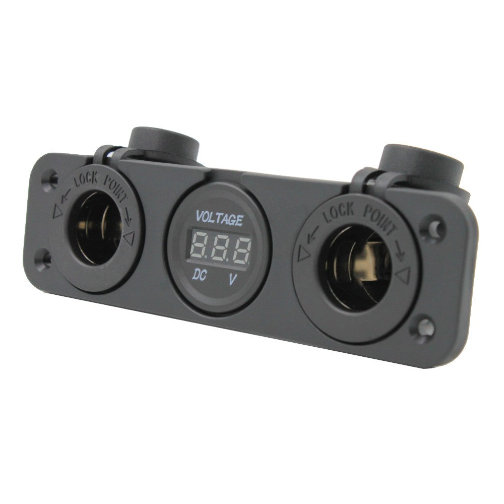 Cig Socket + Volt Display + Cig Socket Panel by Switch Boss