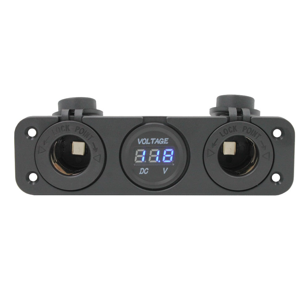 Cig Socket + Volt Display + Cig Socket Panel by Switch Boss