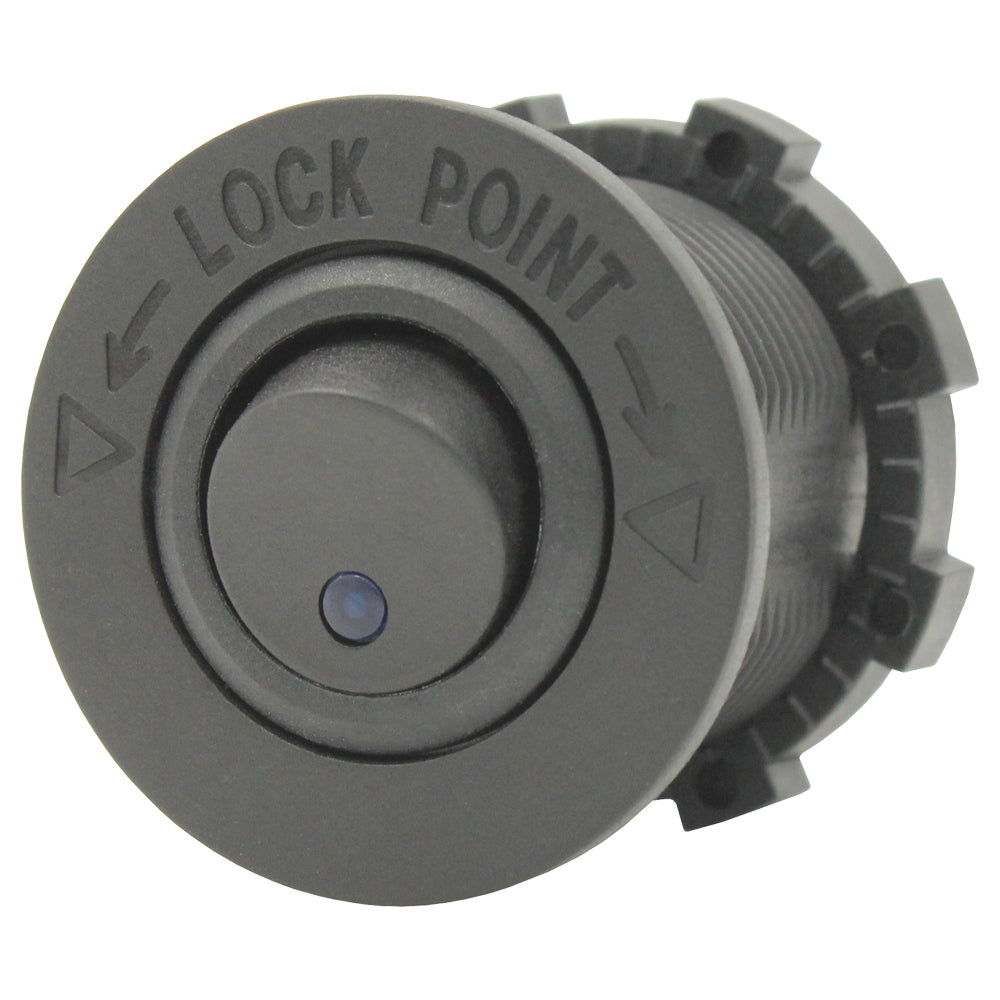 Mini Round Toggle Switch Black w/ Blue LED by Switch Boss