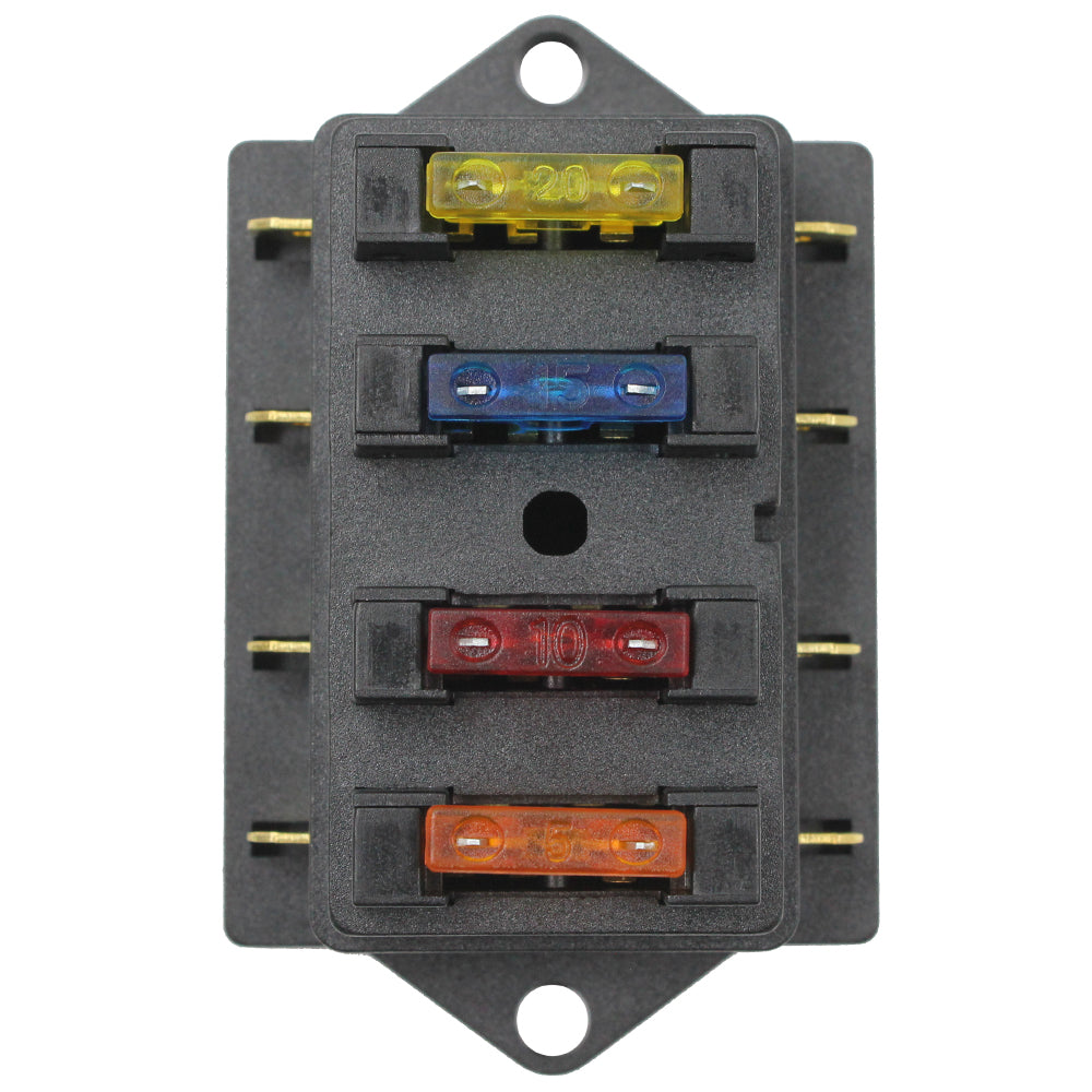 4 Way Standard Blade Fuse Box by Switch Boss