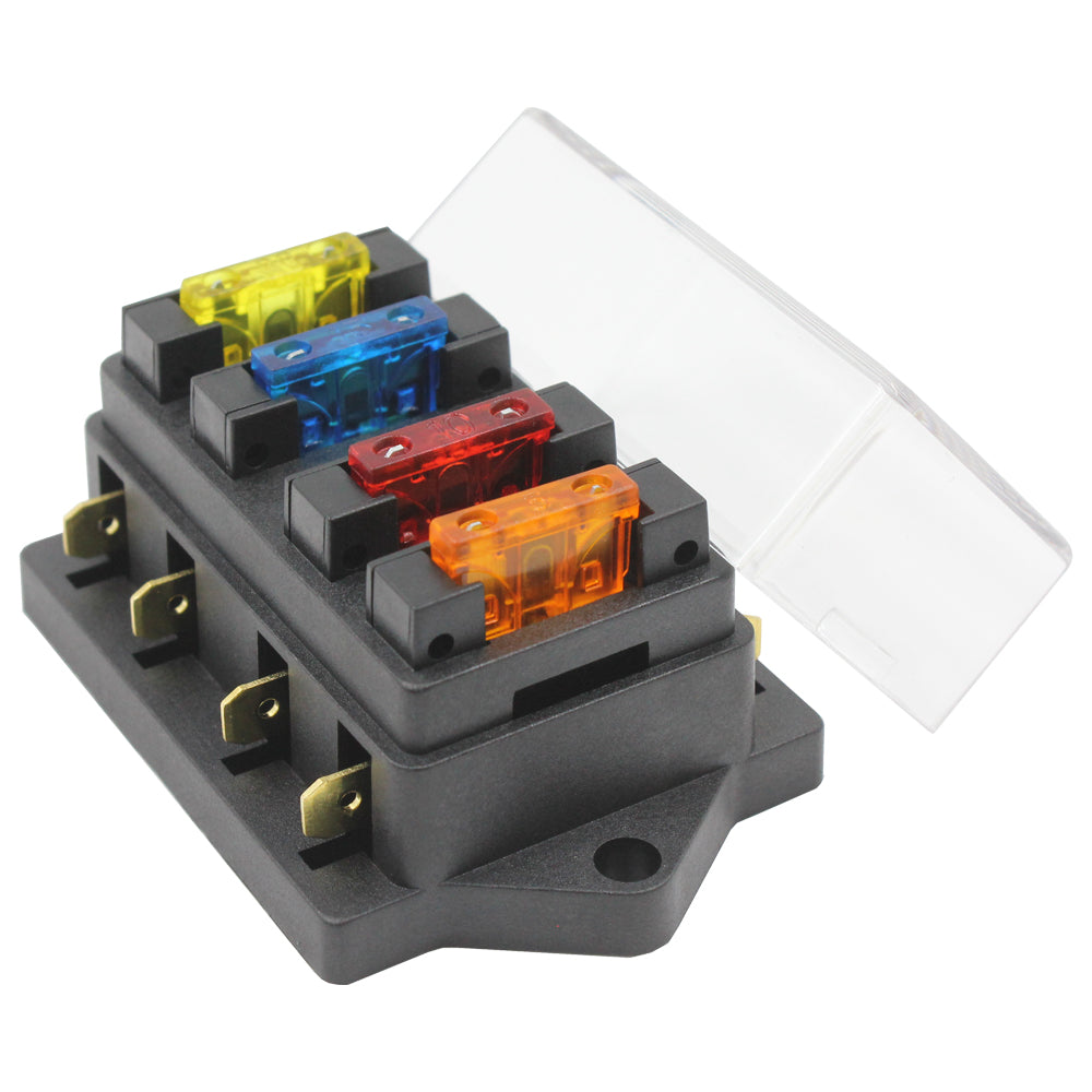 4 Way Standard Blade Fuse Box by Switch Boss