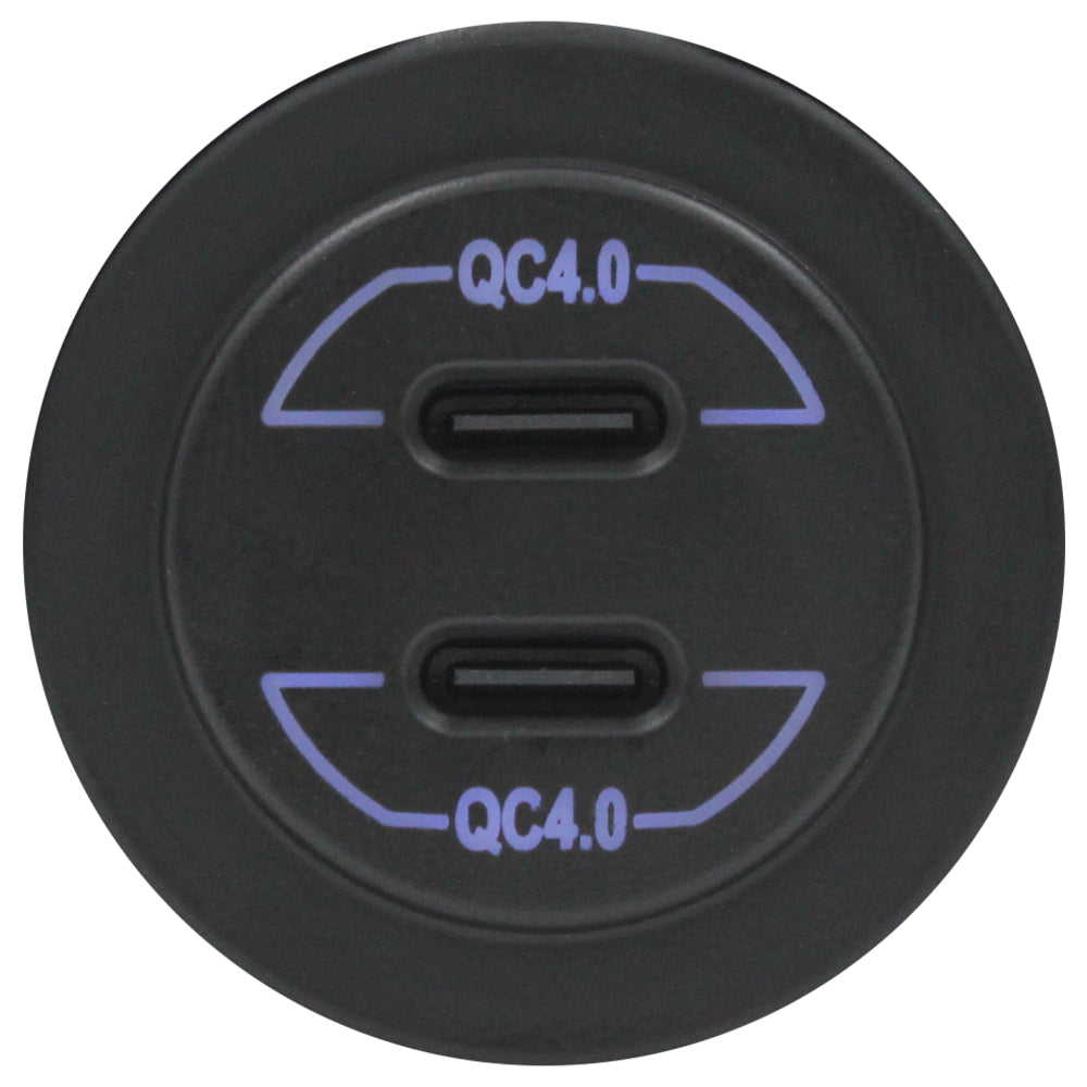 Dual USB-C USB Charger | Round | by Switch Boss