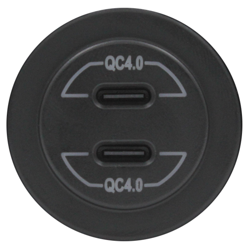 Dual USB-C USB Charger | Round | by Switch Boss