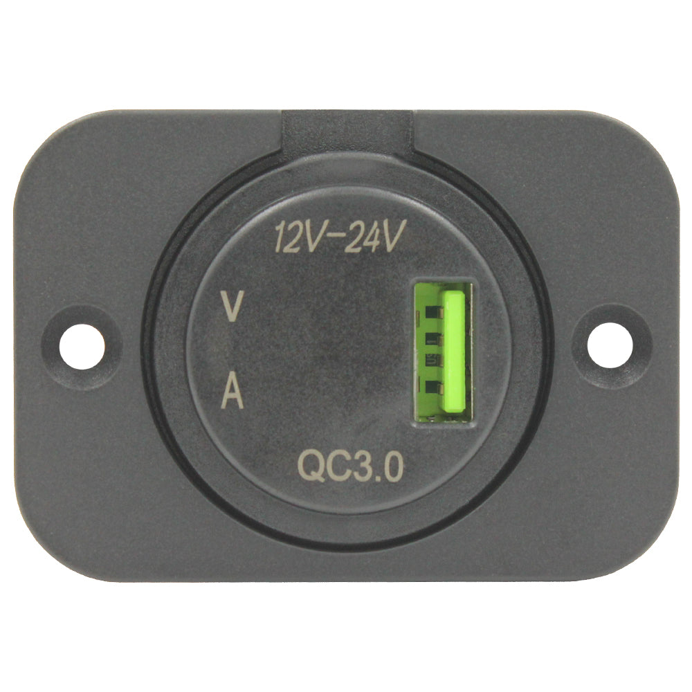 Amp + Volt Meter + USB 3.0 Charger | Round | by Switch Boss