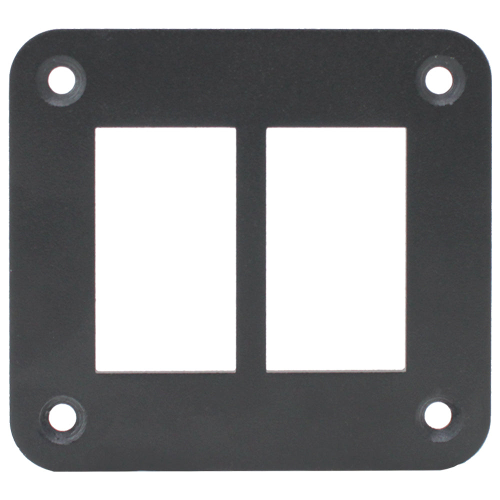 Aluminium 2 Gang Panel to suit Rocker Switches by Switch Boss