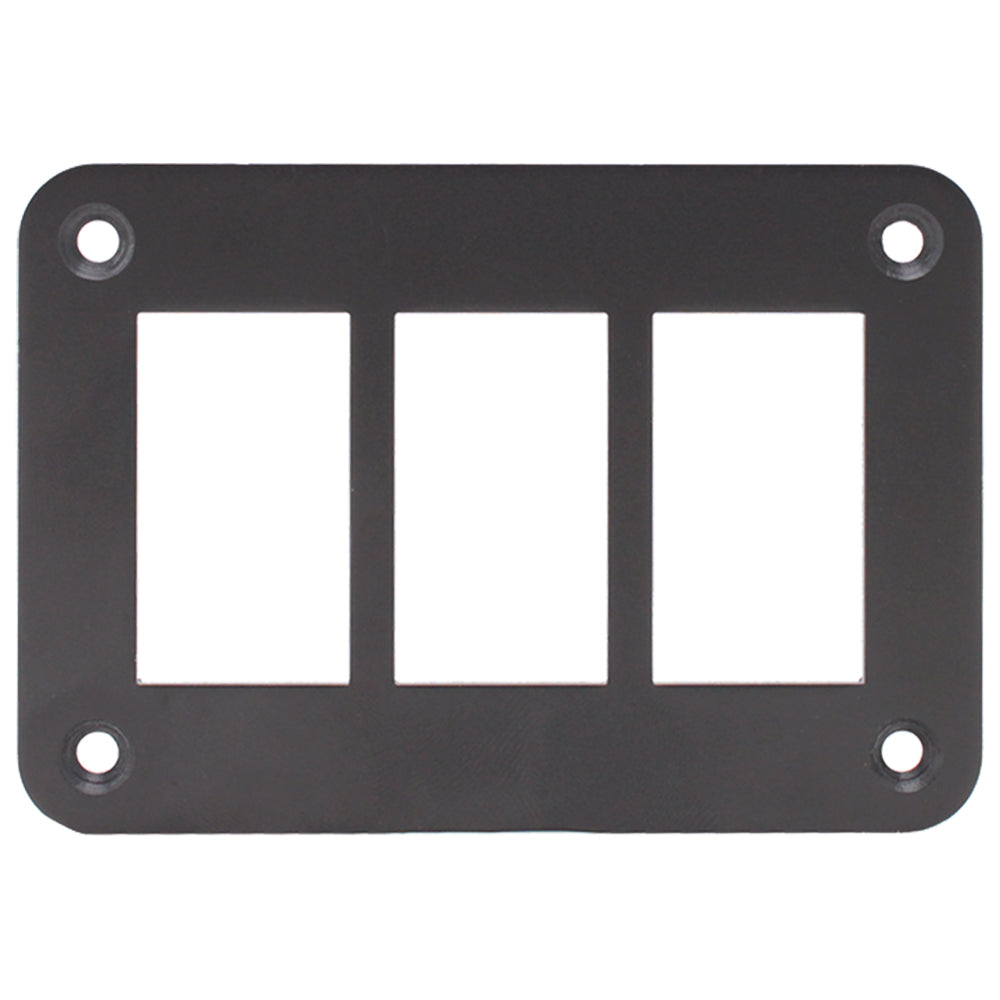 Aluminium 3 Gang Panel to suit Rocker Switches by Switch Boss