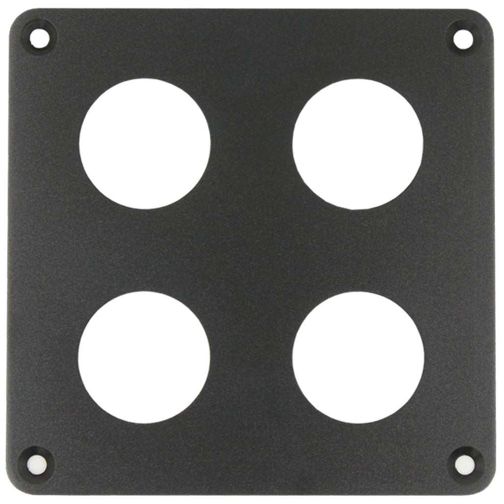 Aluminium 4 Gang Panel to suit Round 12v accessories by Switch Boss