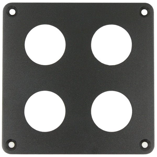 Aluminium 4 Gang Panel to suit Round 12v accessories by Switch Boss