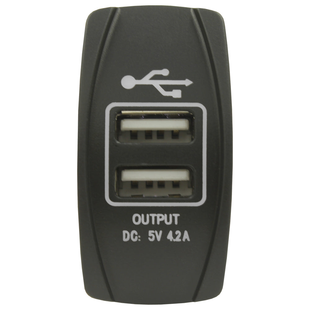 4.2A Dual USB Charger by Switch Boss - Rocker Size