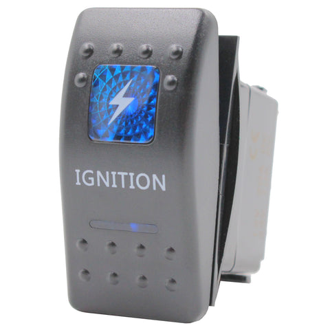 Blue LED Rocker Switch by Switch Boss - 93 Styles Available!