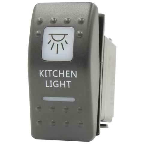 White LED Rocker Switch by Switch Boss - 93 Styles Available!