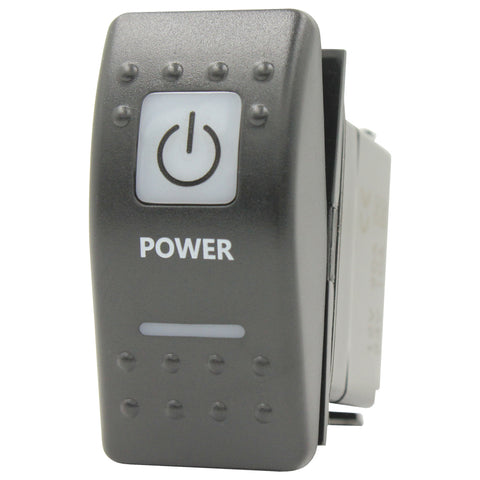 White LED Rocker Switch by Switch Boss - 93 Styles Available!