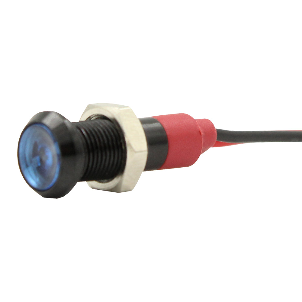 Black Aluminium 6mm Pilot Indicator LED by Switch Boss